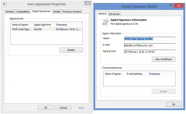 Masquerading as a Windows System Binary Using Digital Signatures ...